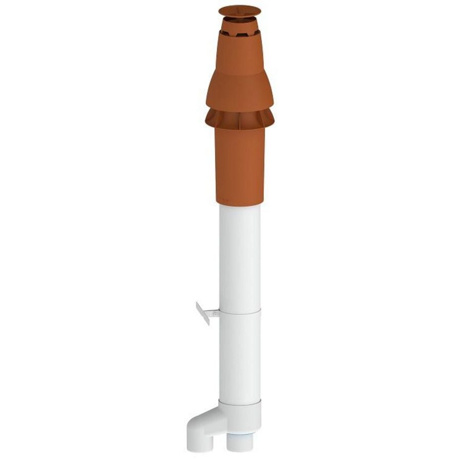 400452784 Dakdoorvoer Skyline HR Safe-PP 80-80mm terra F140 Burgerhout ...